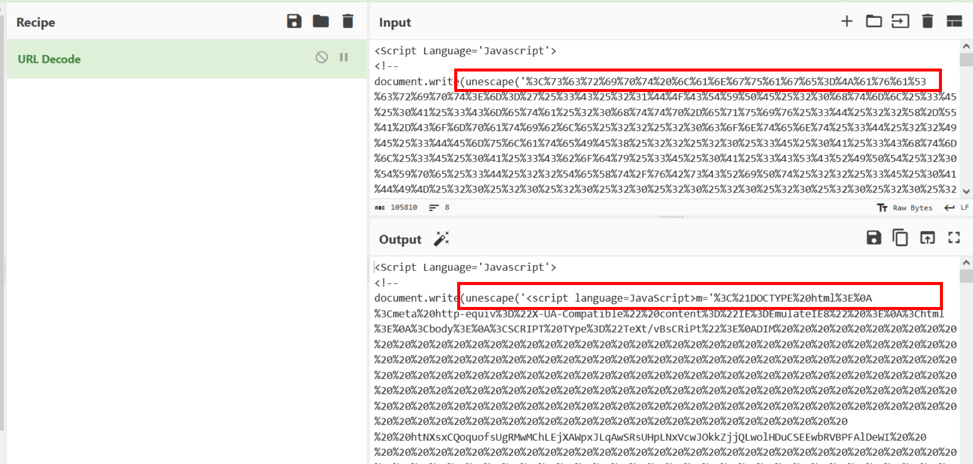 Decoding a Cobalt Strike Downloader Script With CyberChef