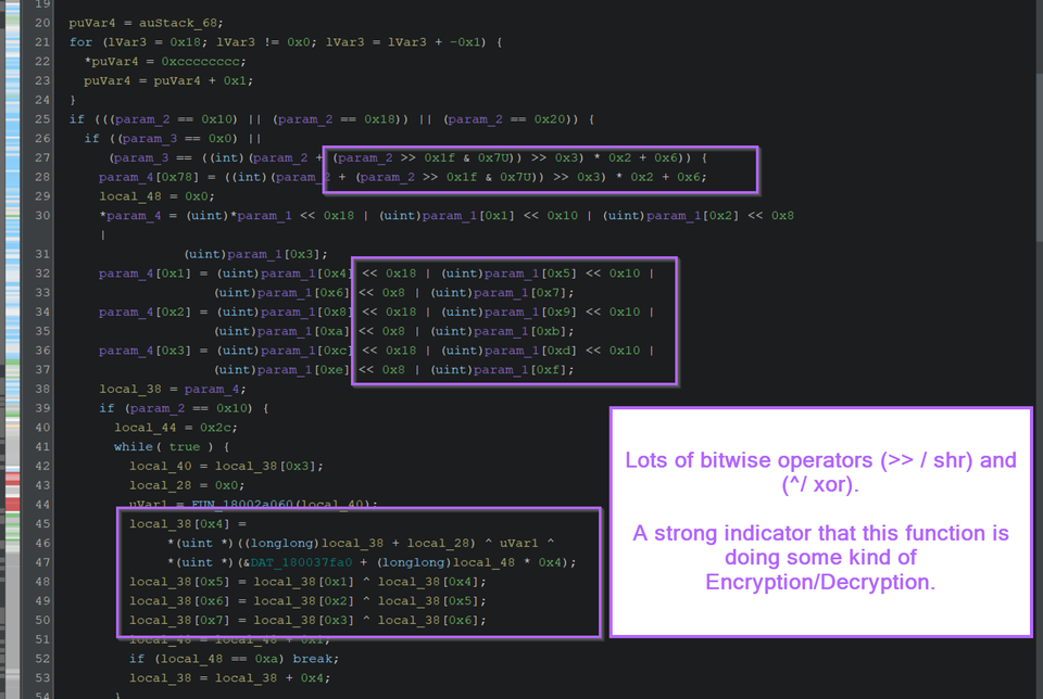 Ghidra Tutorial - Using Entropy To Locate a Cobalt Strike Decryption Function